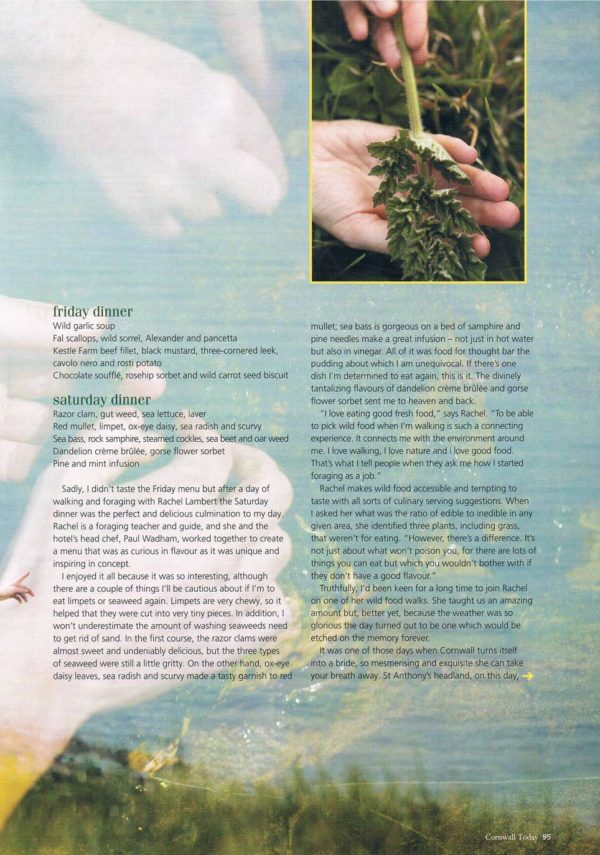 Cornwall Today Magazine, May 2011 - Wild Walks Southwest